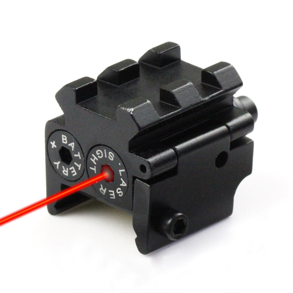 Mini Pistol Red Dot Tactical Laser Sight Scope Rail Weaver/Picatinny ...